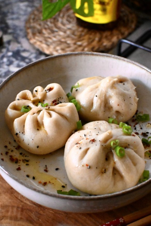 Baozi: Pan Bao relleno de carne vegetal y verduras | Receta fácil